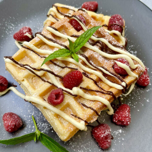 Belgian Waffles with Chocolate Chips - Top Moms Ideas