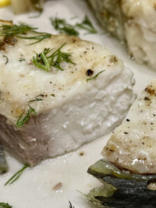 Oven-Baked Sturgeon Steak